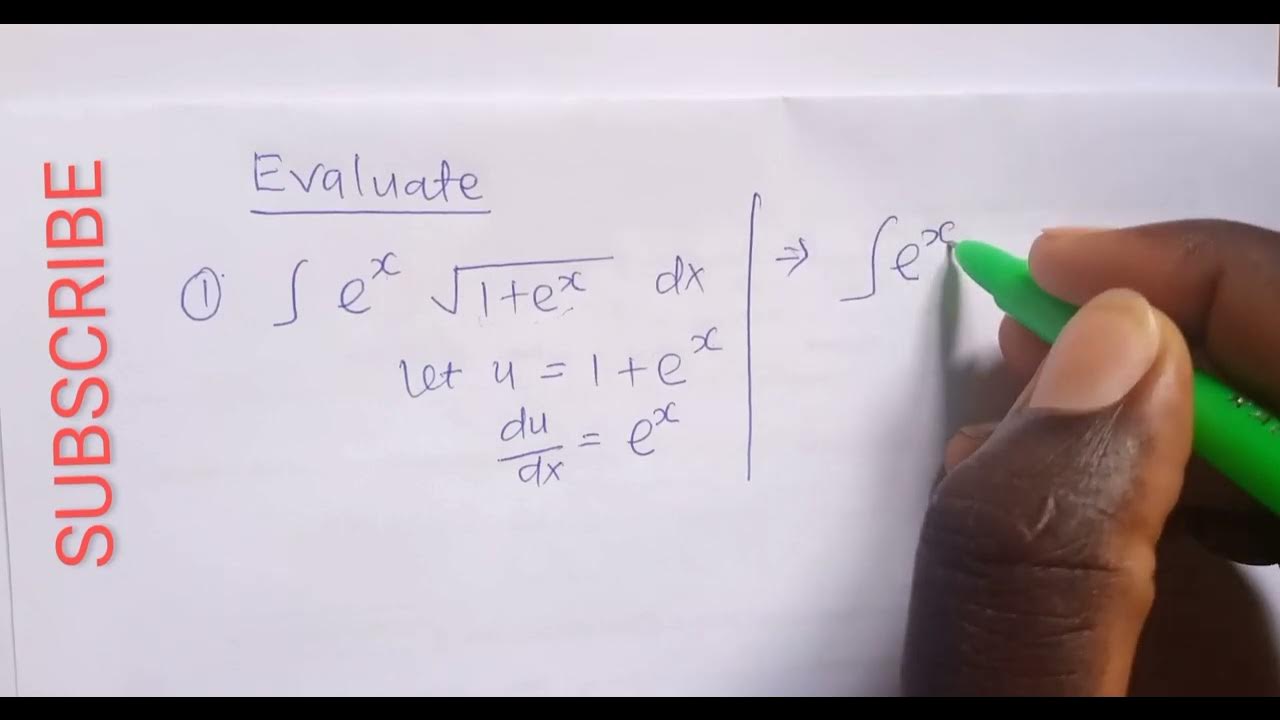 INTEGRATION OF EXPONENTIAL FUNCTIONS USING U-SUBSTITUTION METHOD ( CALCULUS) - YouTube