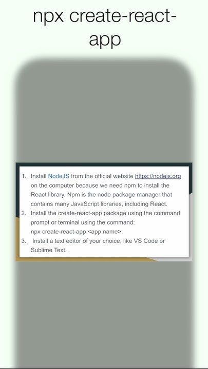 #React Interview Question: What are the steps of creating a simple React app without a framework ...