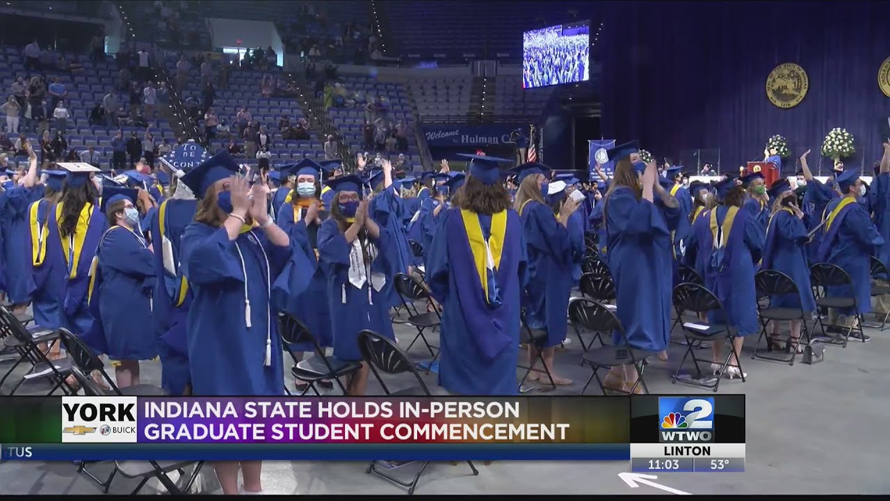 Indiana State University graduate students cross stage for in-person ...