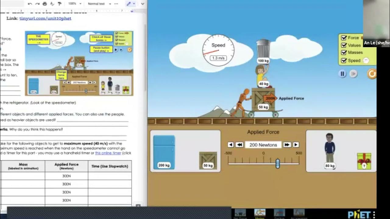HOW TO: PHet Lab - Newton's 2nd Law - YouTube