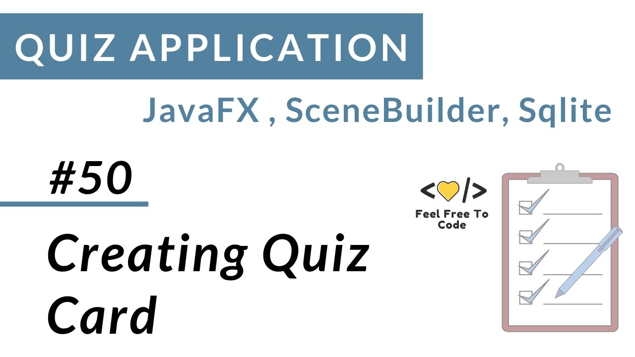 #50. Creating Quiz card | Java FX Quiz Application - YouTube