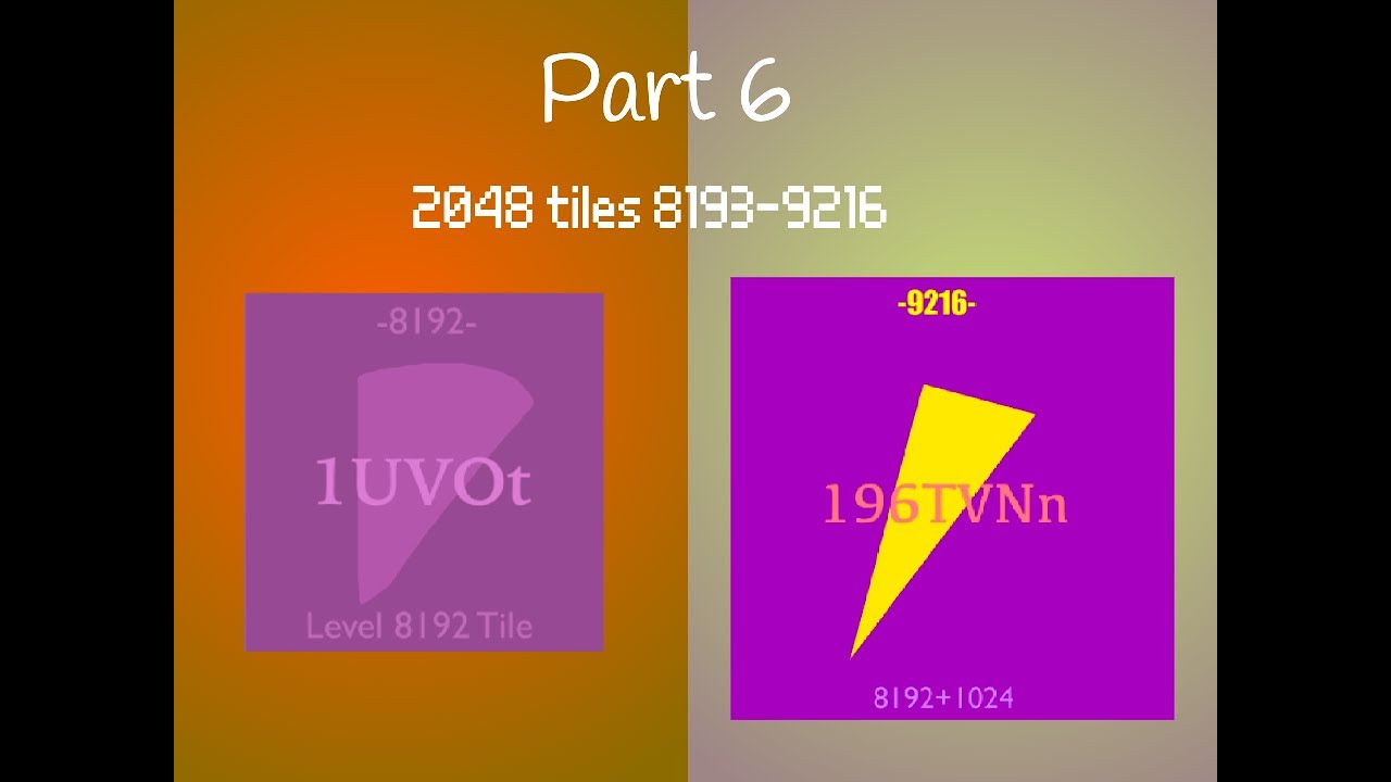2048 tiles 9000-9216!!!! - YouTube