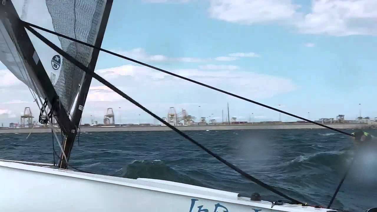 Dinghy Academy: Finn free pumping in 20 knots, a hard day at work ...