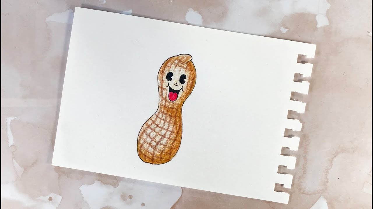 ADORABLE DRAWINGS FOR KIDS - HOW TO DRAW A PEANUT | STEP BY STEP ...