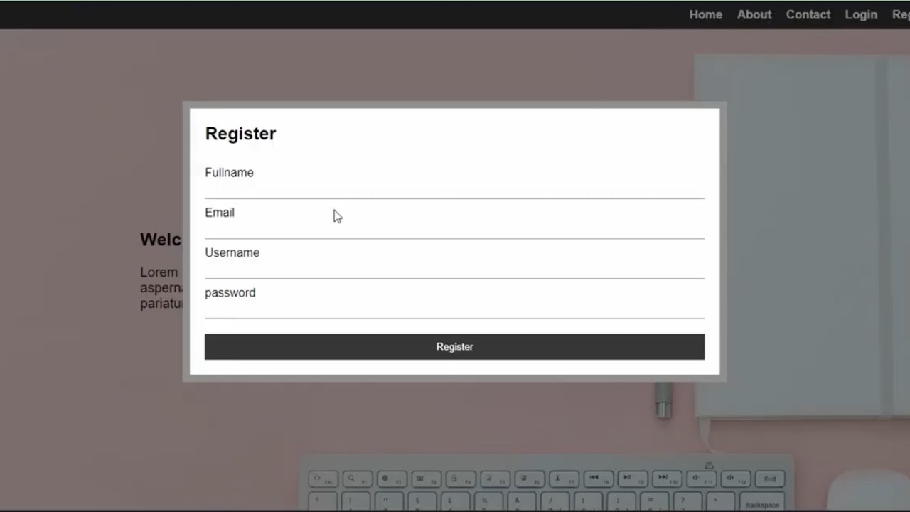 How to build A website with login and register Using HTML&CSS and Java ...