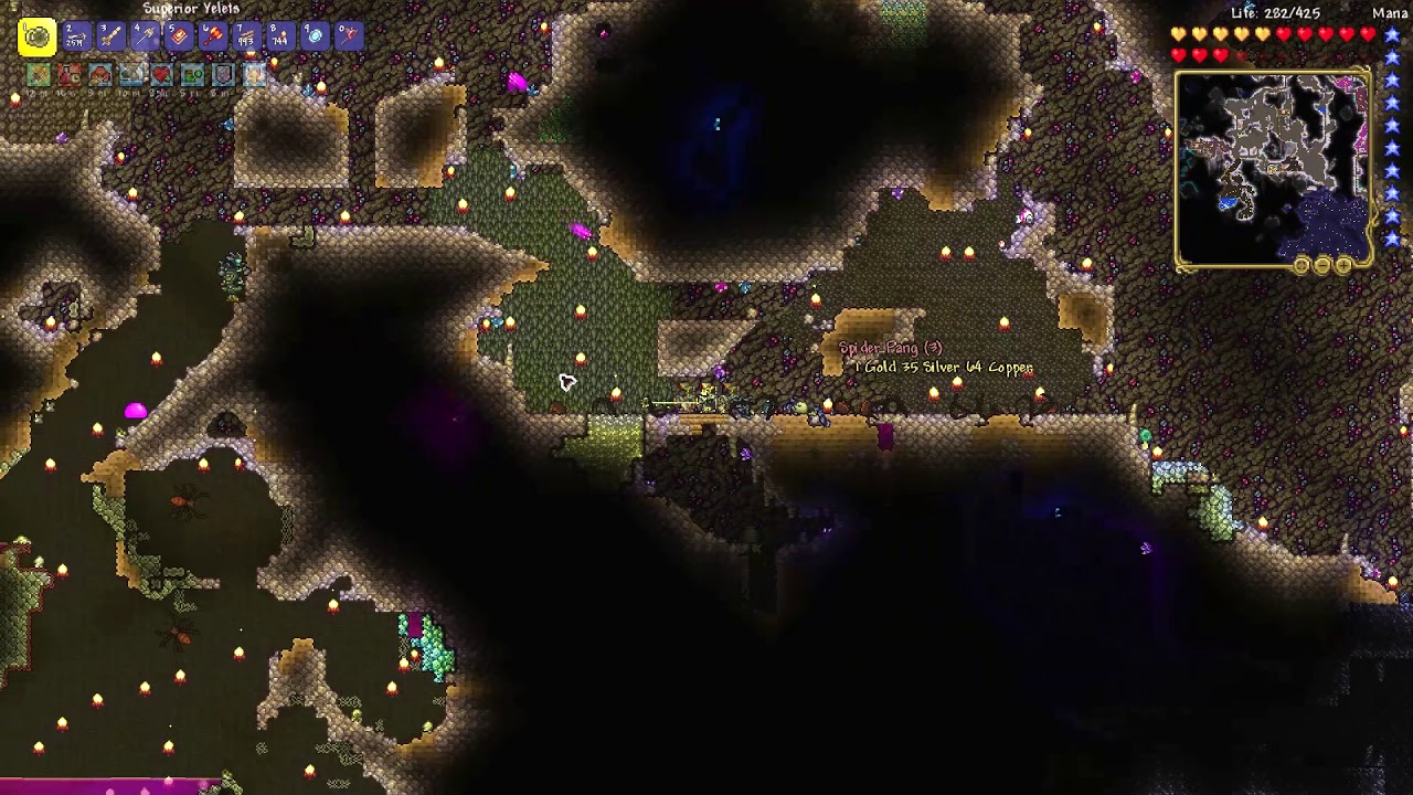 How To Get Spider Fangs Terraria 14 Youtube