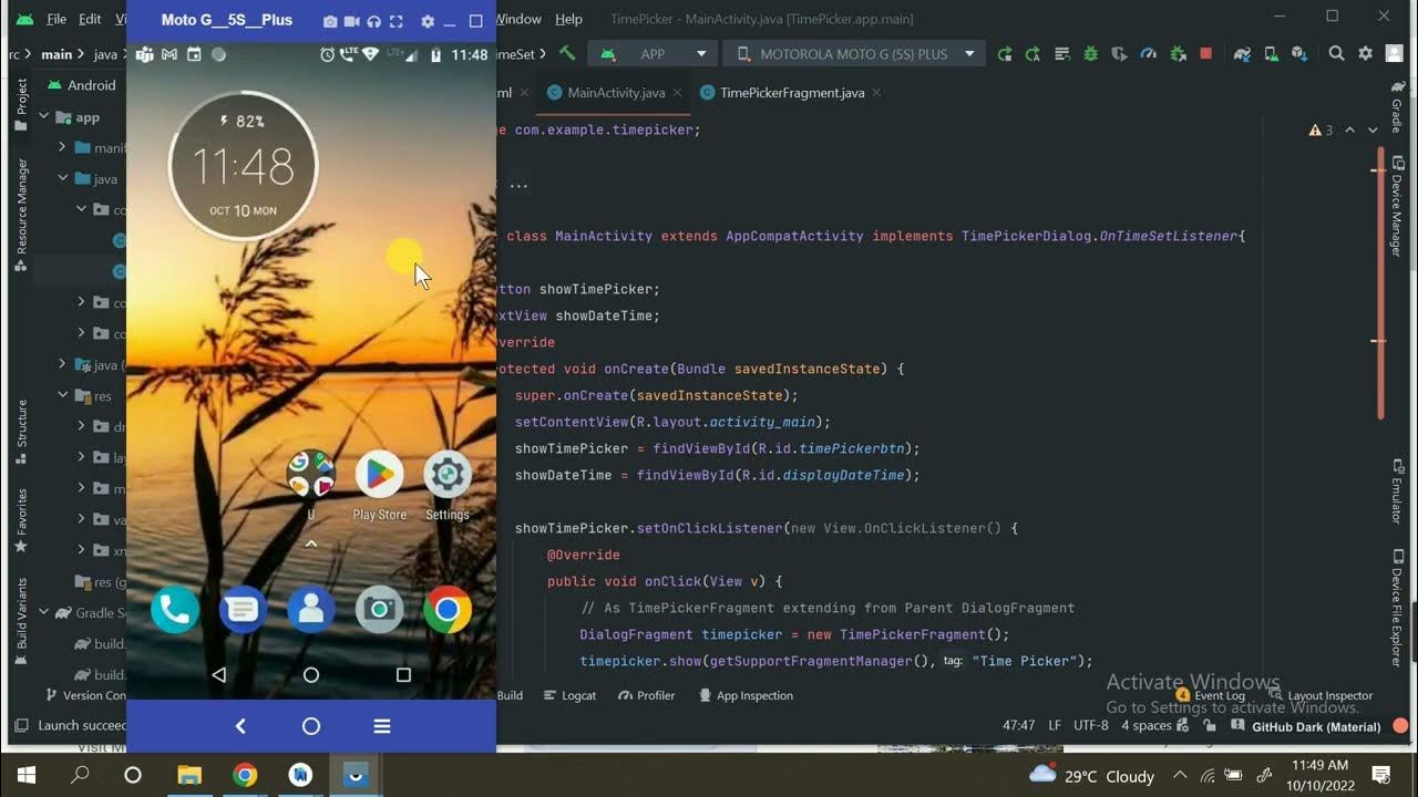 Display Time and Date using TimePicker Dialog step by step fully explained | Android Studio ...