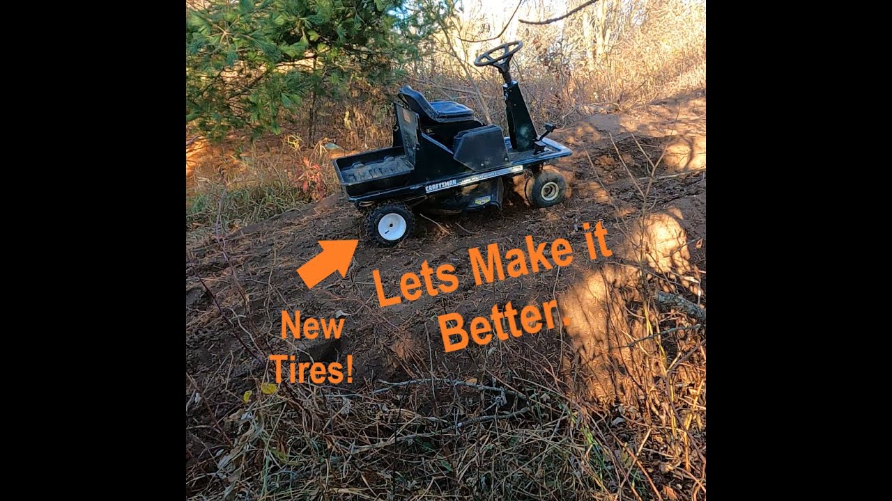Craftsman Lawn Utility Vehicle (LUV) Repair Part 2 Tire Upgrade - YouTube
