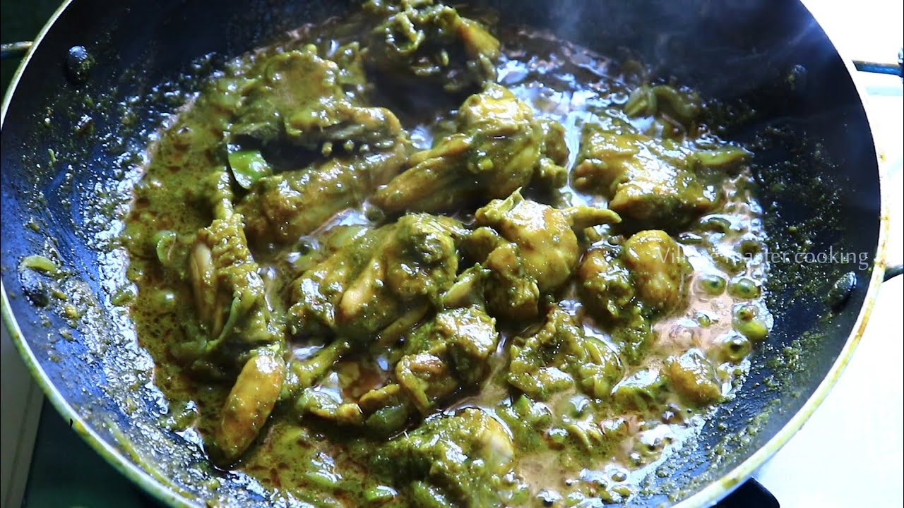 Pudina chicken gravy for parotta , dosa / Pudina chicken curry / green ...