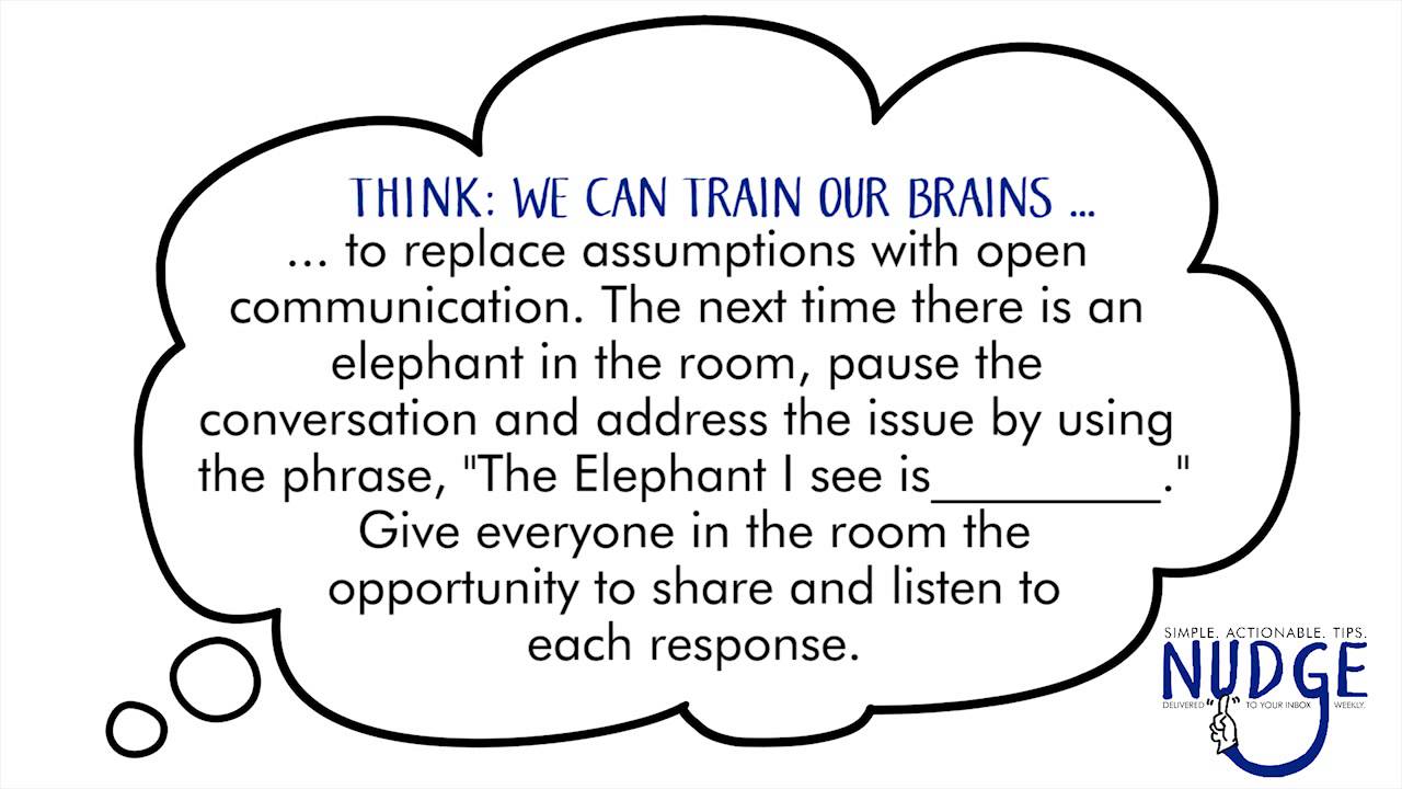 Weekly Nudge 32 - Elephant In The Room - YouTube