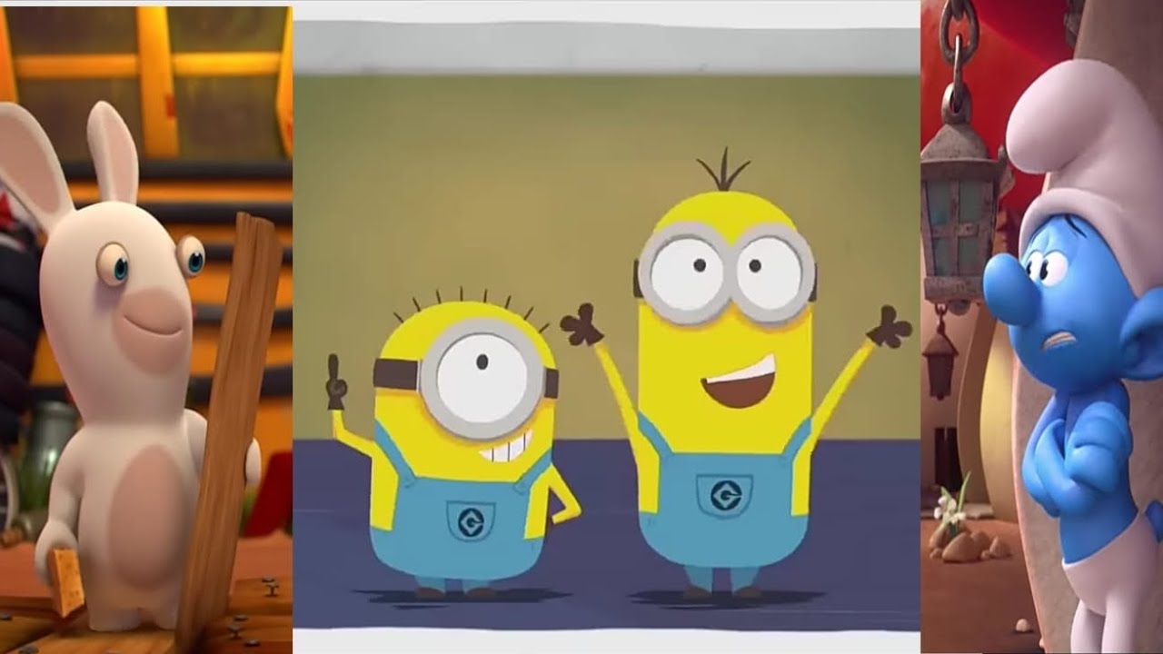 Minions e Rabbids e Smurfs 😂😂😂🤣🤣 - YouTube
