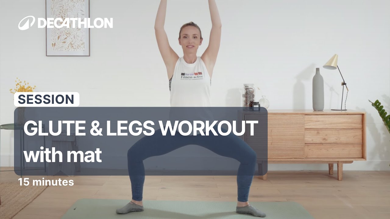 SESSION - GLUTE & LEGS WORKOUT with mat | 15 minutes | Decathlon - YouTube