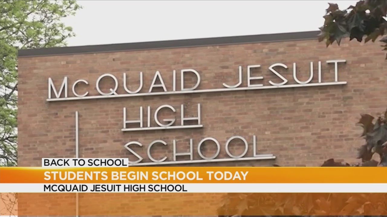 First day of school: Watch our coverage of McQuaid Jesuit - YouTube