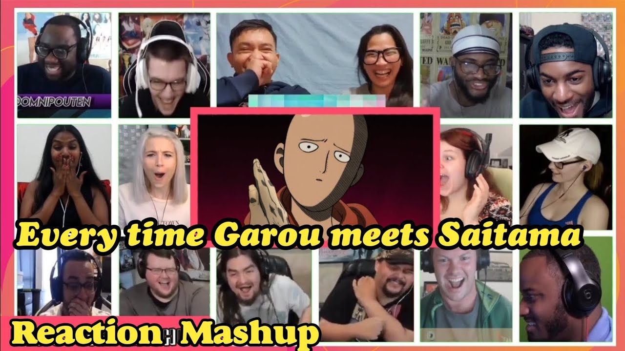 Every Time Garou Meets Saitama Reaction Mashup || One Punch Man best ...