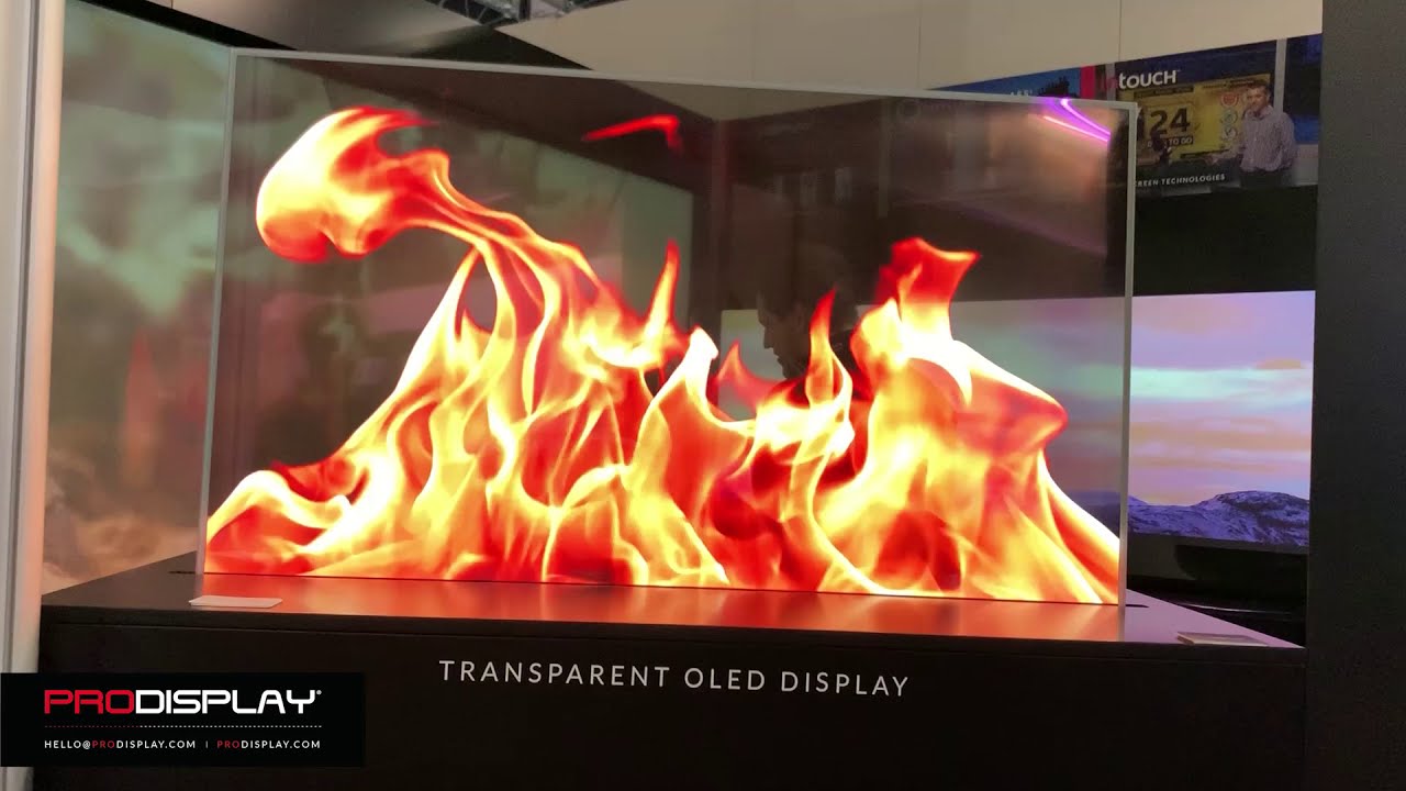 Transparent OLED Display from Pro Display - ISE 2020 - YouTube