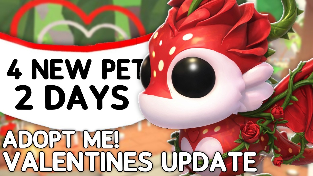 Adopt Me ROSE DRAGON UPDATE! Valentines Pets - YouTube