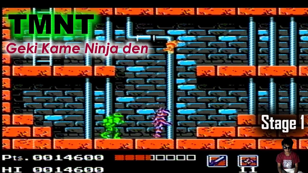 TMNT 'Geki Kame Ninja Den' stage 1 [NES] - YouTube