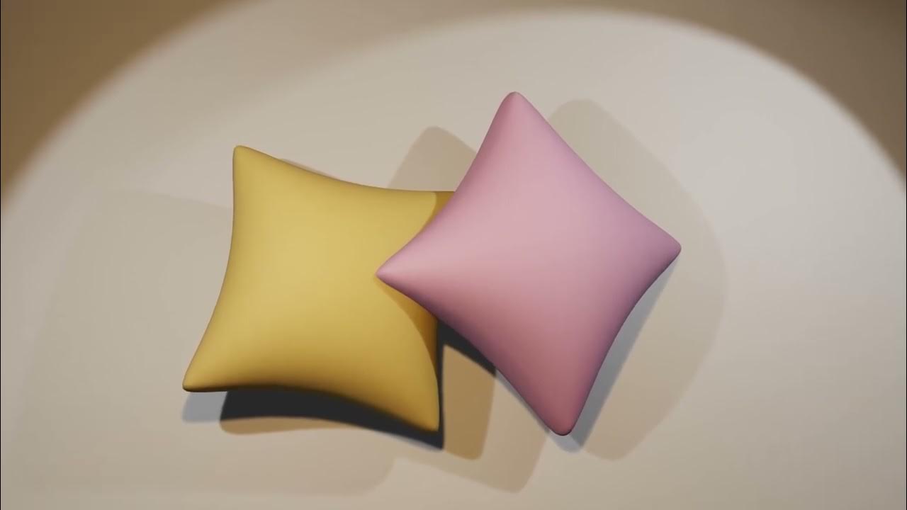 כריות בד סימולציה בתוכנת בלנדר Blender simulation fabric cushions - YouTube