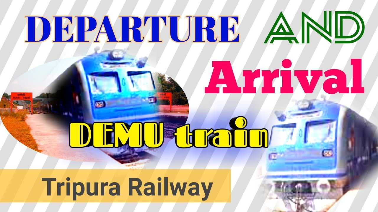 DEMU train Arrival and Departure//Jolaibari Rail Station//South Tripura ...