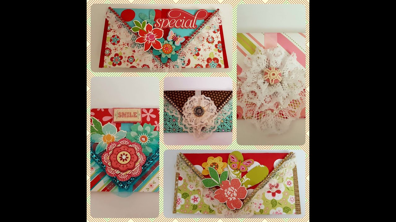 Envelope Cards And Shaker Cards - YouTube