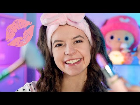 ASMR - BESTE FREUNDIN schminkt DICH 💛 (Layered Sounds + Animation)