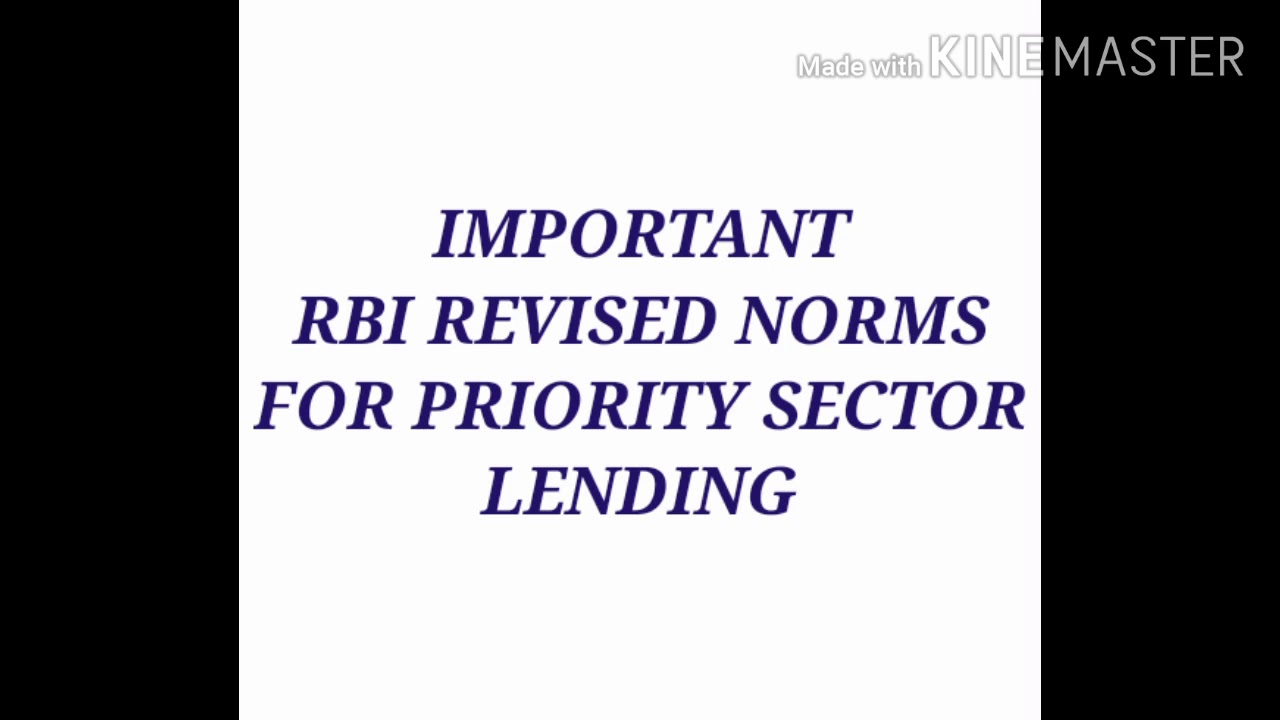 Latest Priority Sector 2020 Guidelines by RBI | Revised Priority Sector ...
