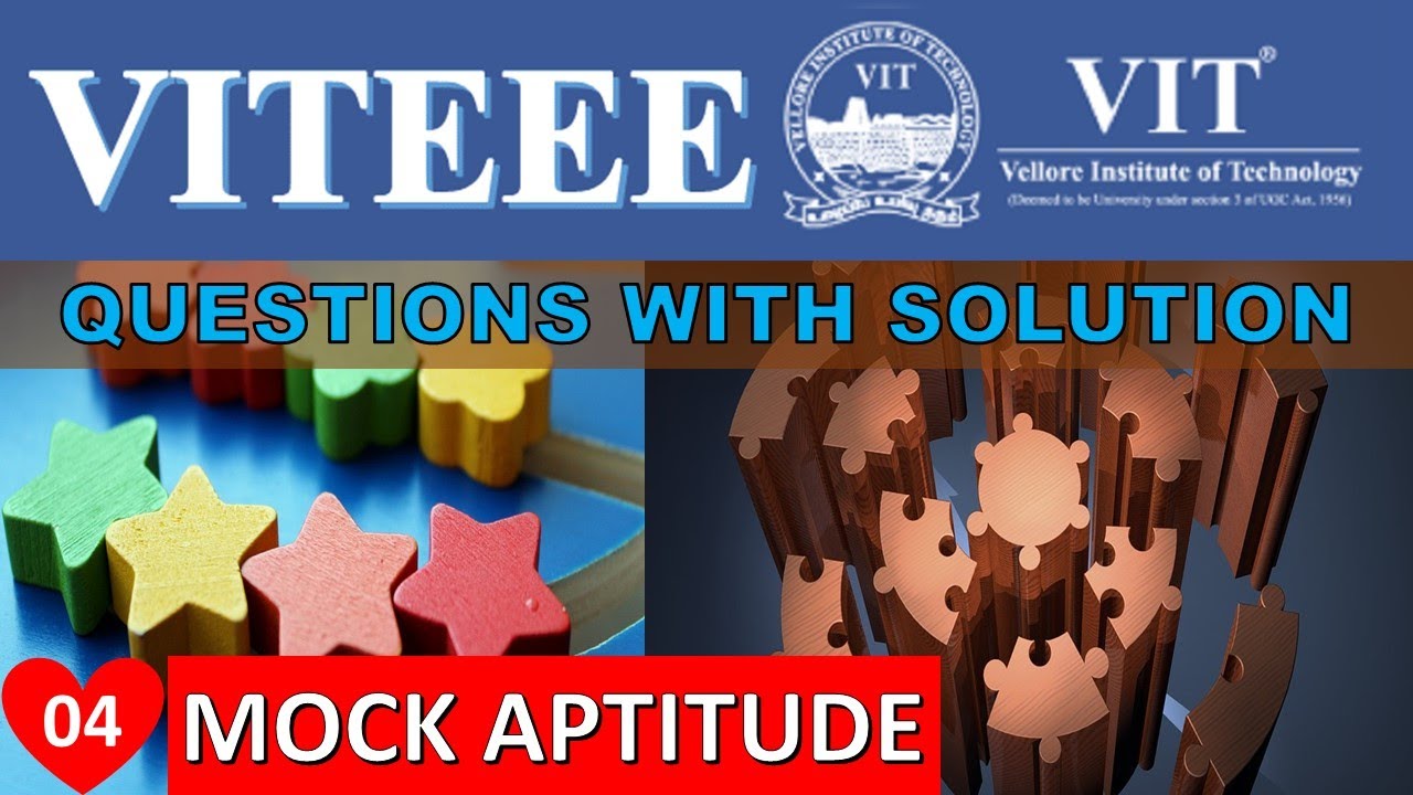 VITEEE Questions with solution | Mock Aptitude | How to score 95% in ...