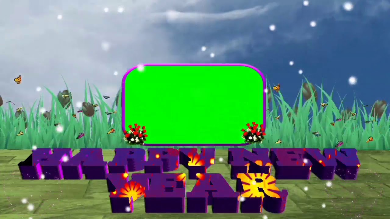 ||New Year Green screen video ||Vfx Effects||Trending Green screen ...