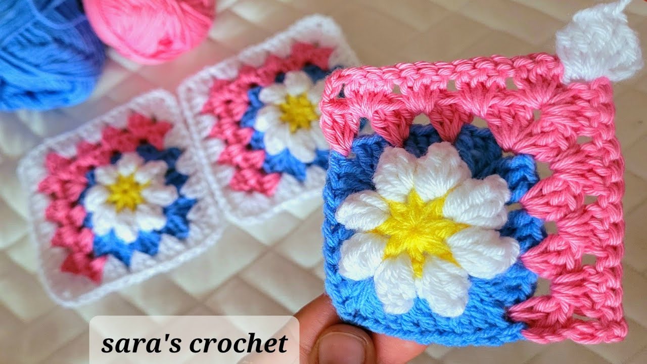 **INFINITY BLANKET** Crochet Flowers Granny Square Blanket 💯% easy wit ...