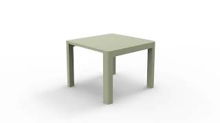 PATIOFLARE PLUS COLLECTION 40" SQUARE PATIO TABLE, GREEN