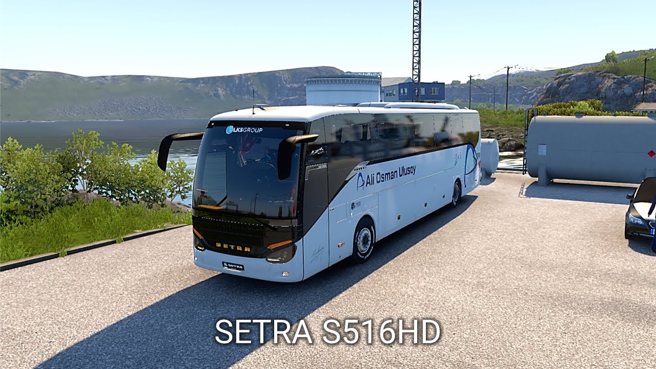 Driving a Setra S516HD - Bus Mod - Euro Truck Simulator 2 - Vr 1.47.x # ...