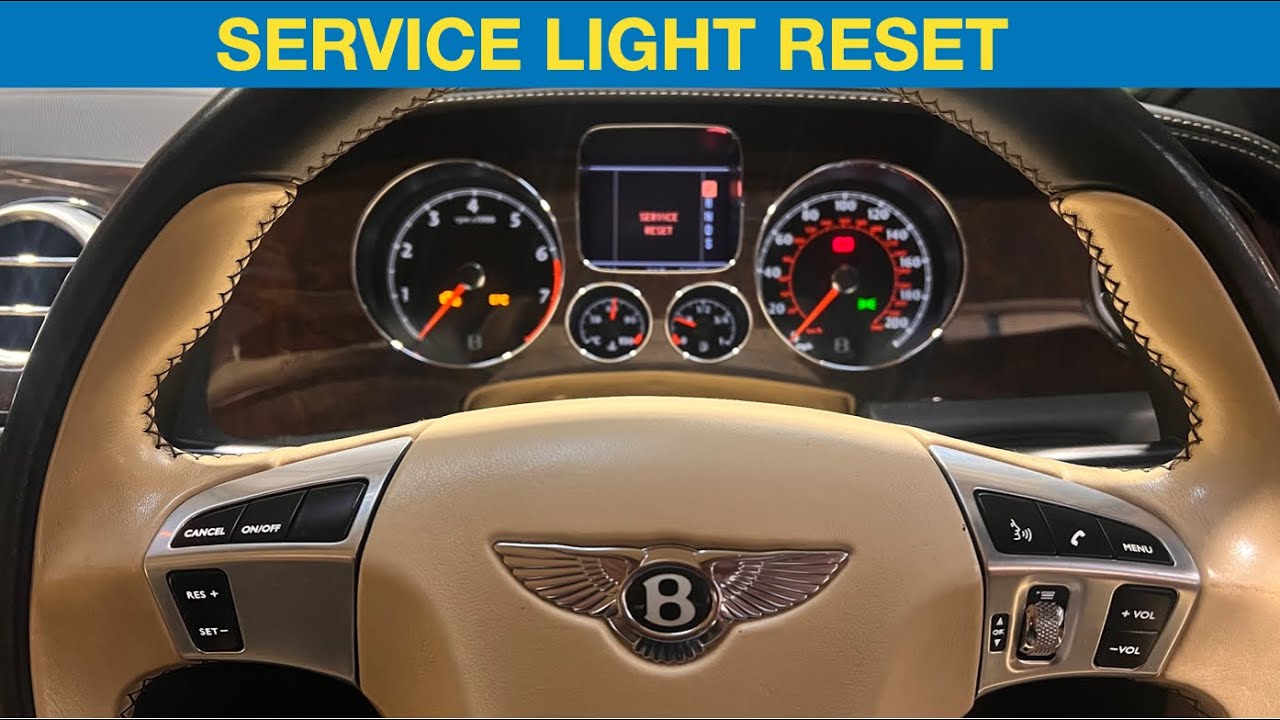 Bentley GT Continental Service light reset - YouTube