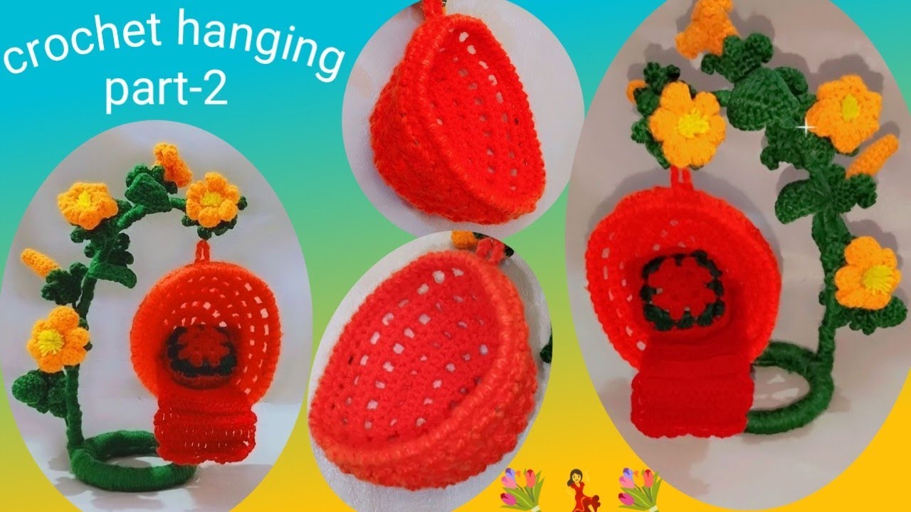 Crochet hanging chair/💯how to make crochet hanging chair part-2/crochet ...