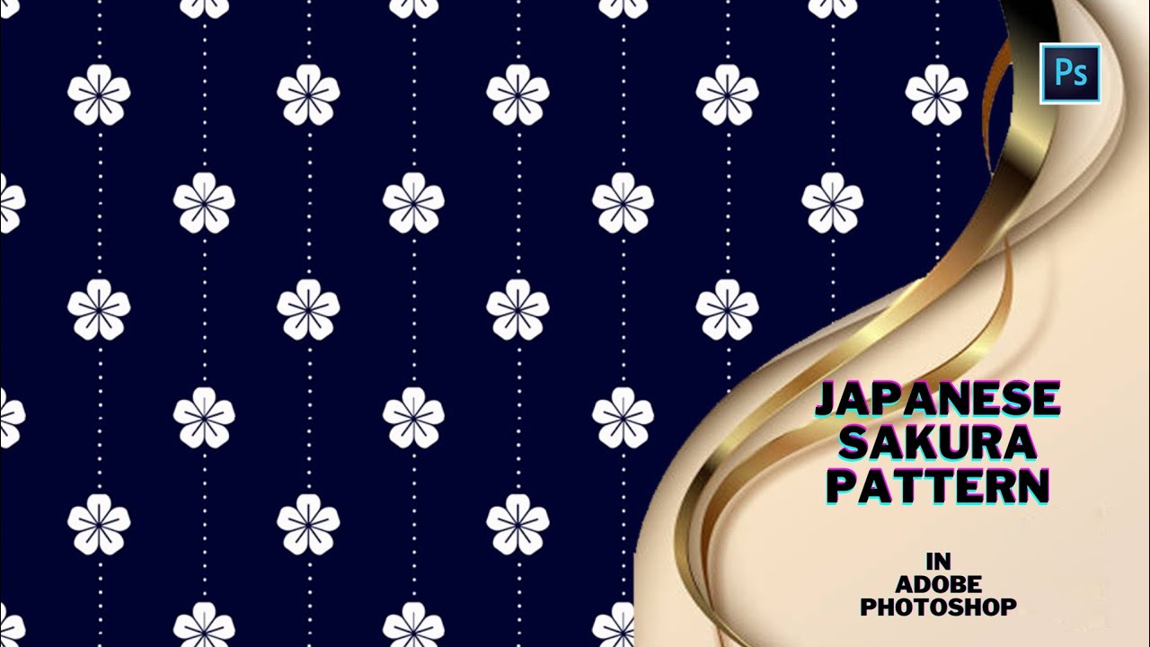 //How to make Japanese Sakura Pattern in Adobe Photoshop// #pattern # ...