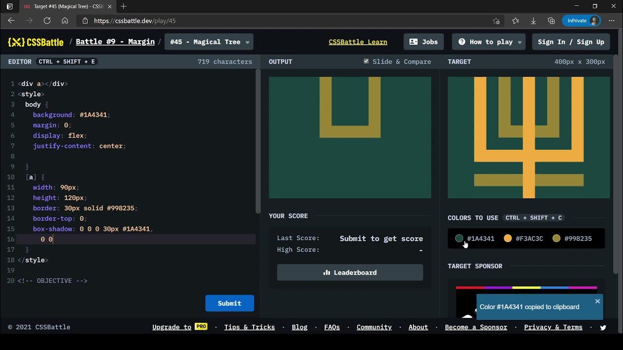 CSS Battle Target #45 | Magical Tree| All cssbattle.dev solutions - YouTube