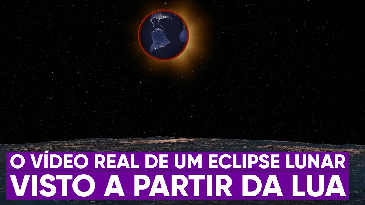 A rara visão de um eclipse lunar visto da Lua - YouTube