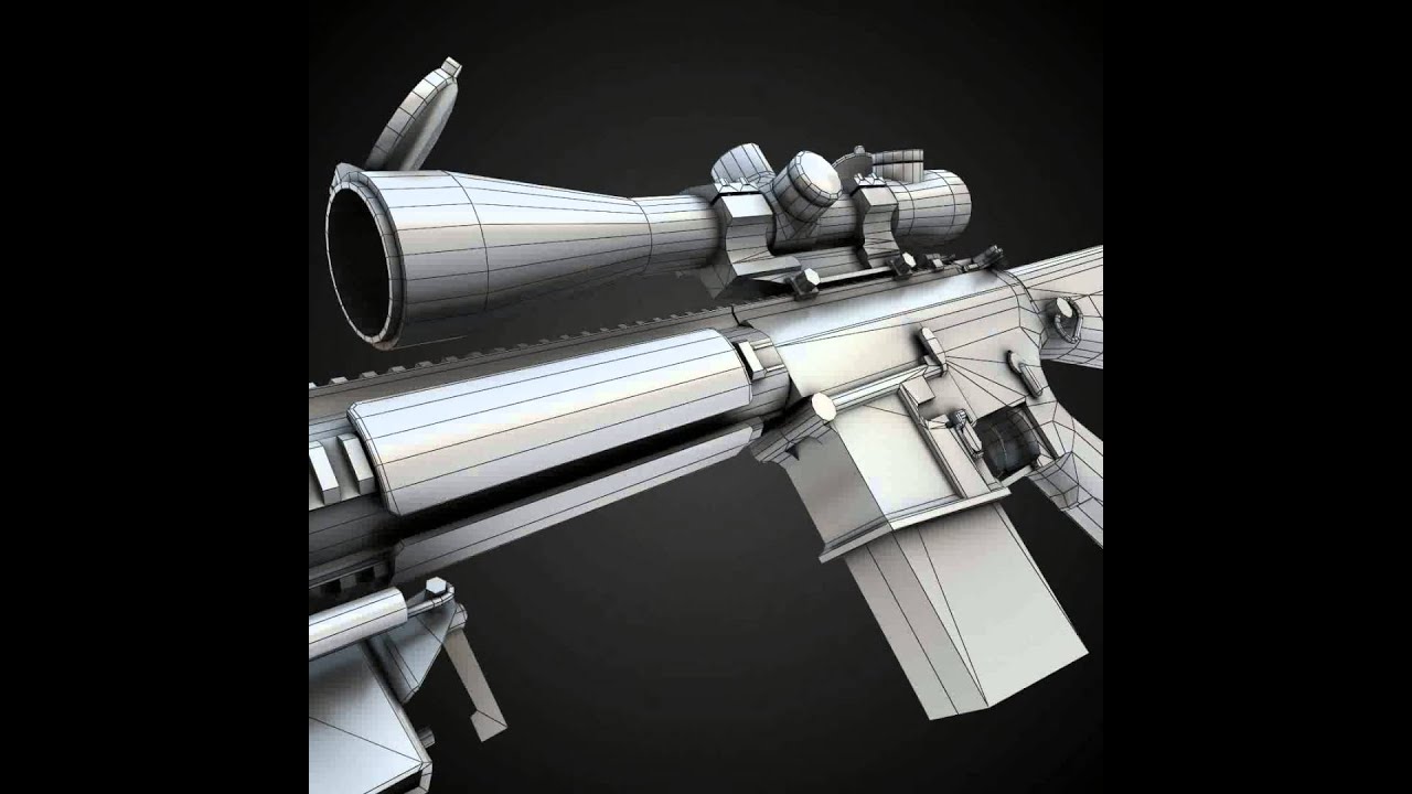 M110 Sniper rifle 3D model from CGTrader.com - YouTube