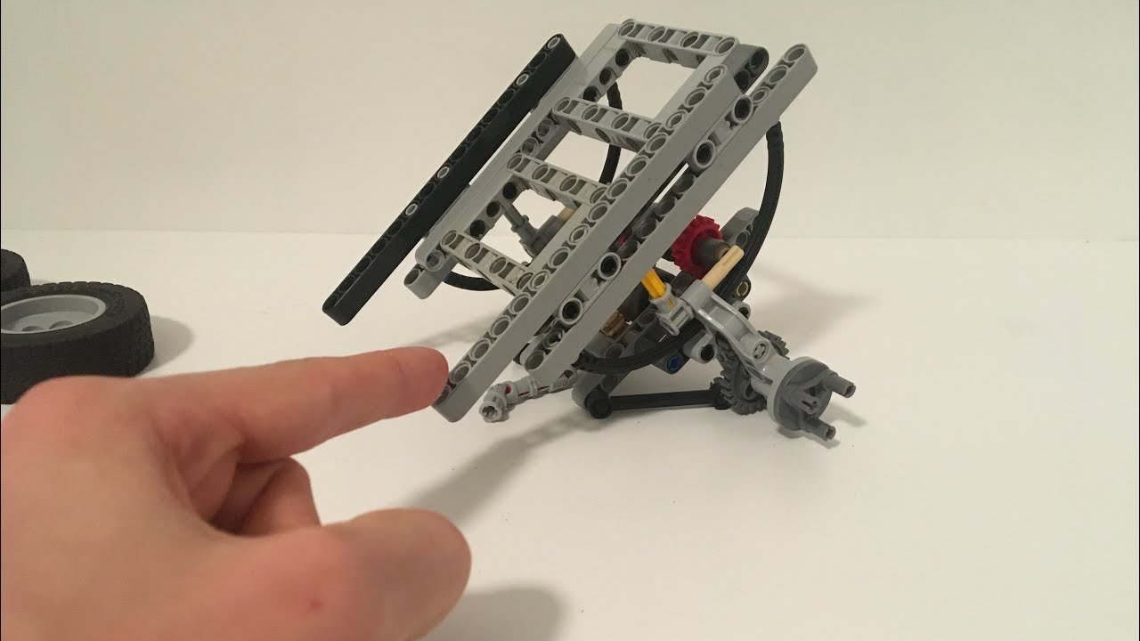 Lego Technic rear axle Leaf Spring Suspension With Differential Lock ...