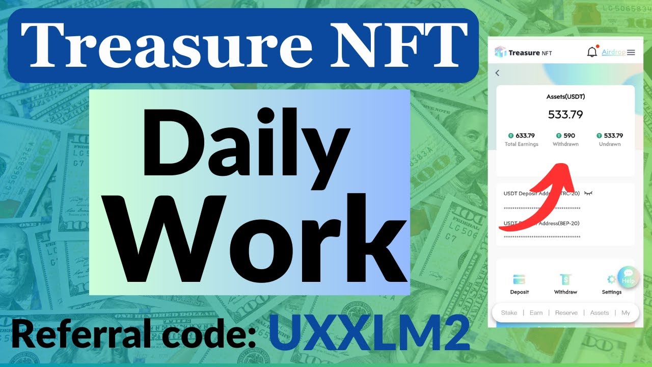 treasure nft daily earning | treasure nft work and earning live proof | treasure nft referral ...