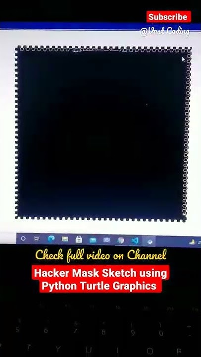 Cool Python Turtle Graphics Hacker Mask Sketch🎭 Shorts Coding Python Pythonturtle Design