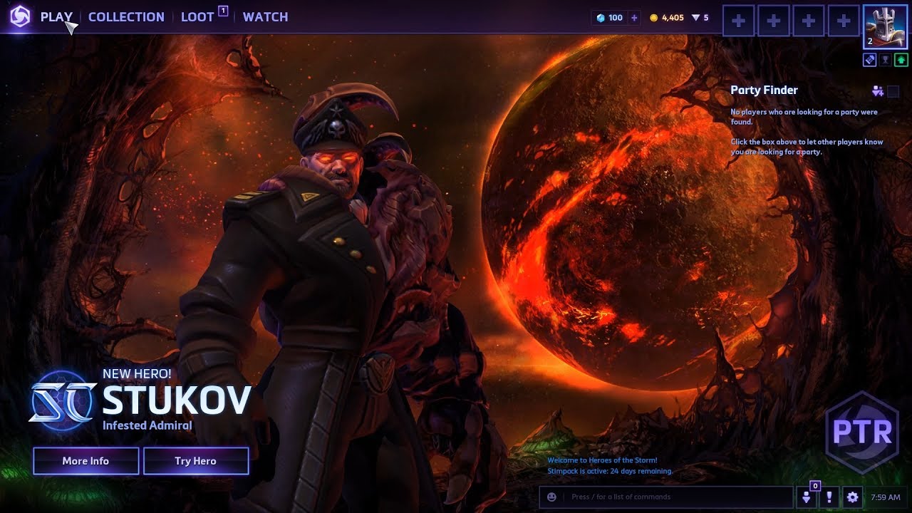 Stukov main menu background screen and music themes. Infested Admiral ...