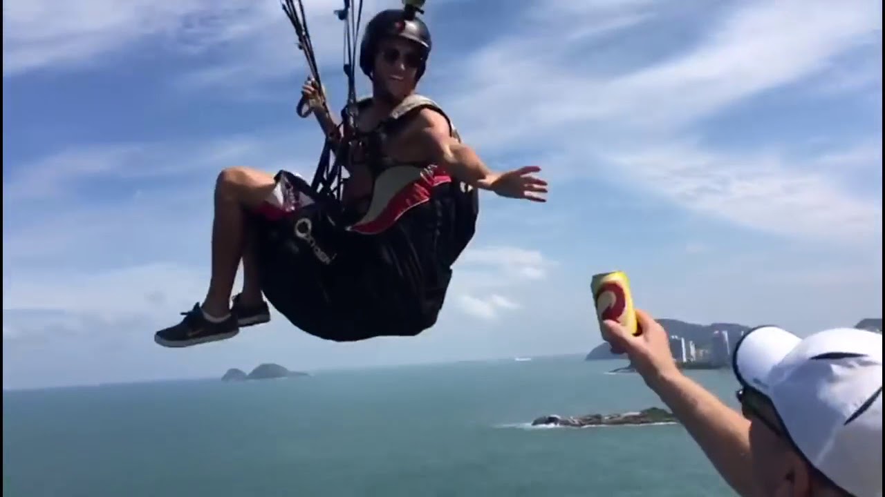 Amazing parachute BEER catch - YouTube