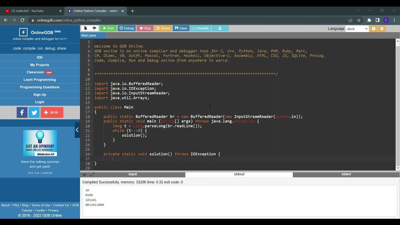 Suspense String Starters 59 Codechef Java Solution Youtube