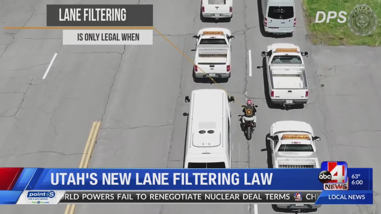 Utah's new lane filtering law goes into effect on May 14 - YouTube