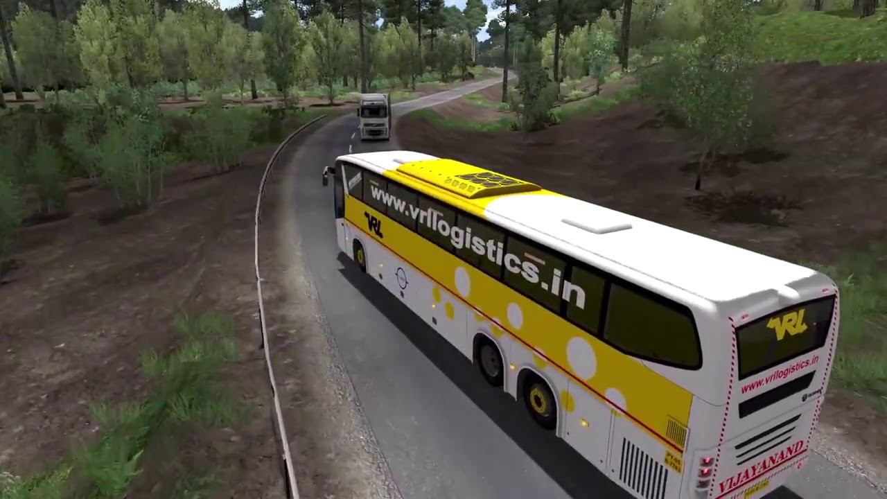 VRL travels brand new scania risky overtake stuns KALLADA volvo bus ...