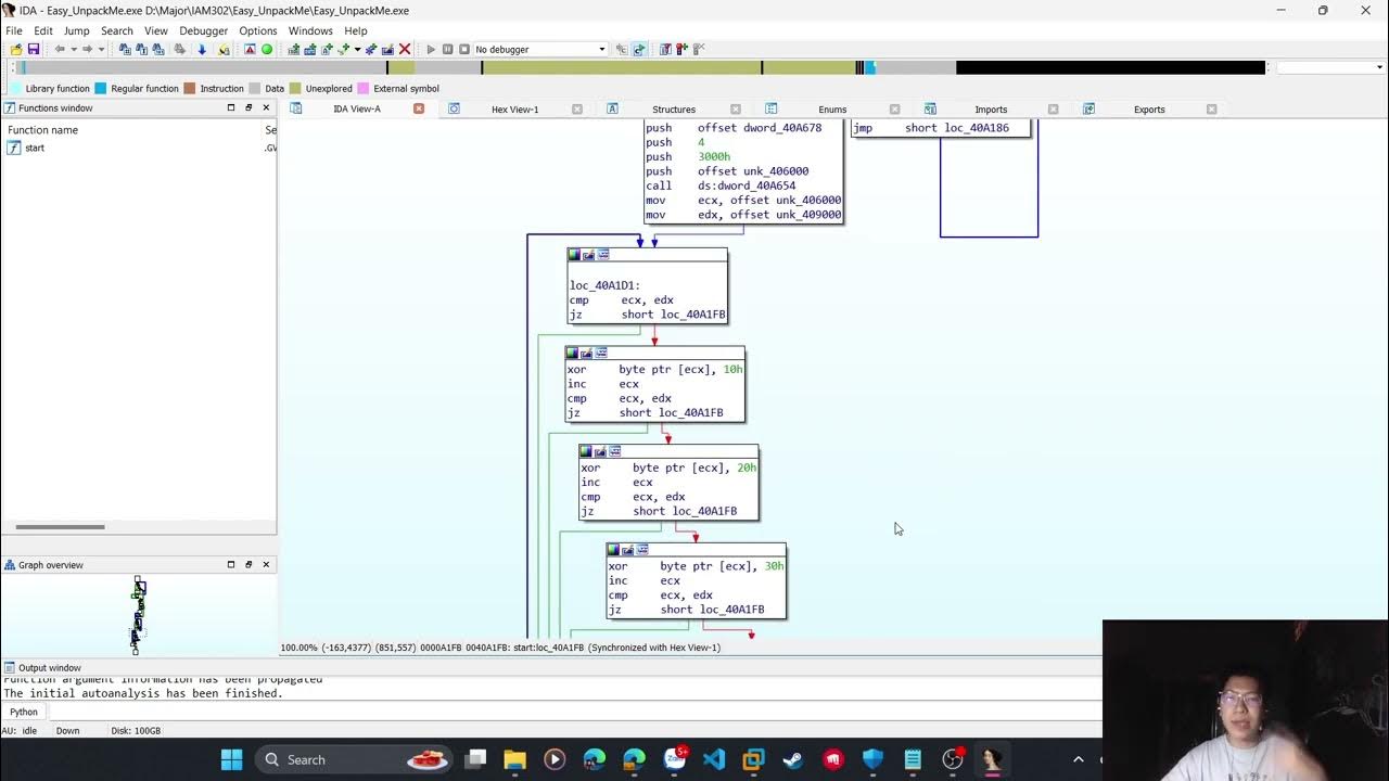 Lab3 - IAM302 - Easy_Unpack - IDA Pro - YouTube