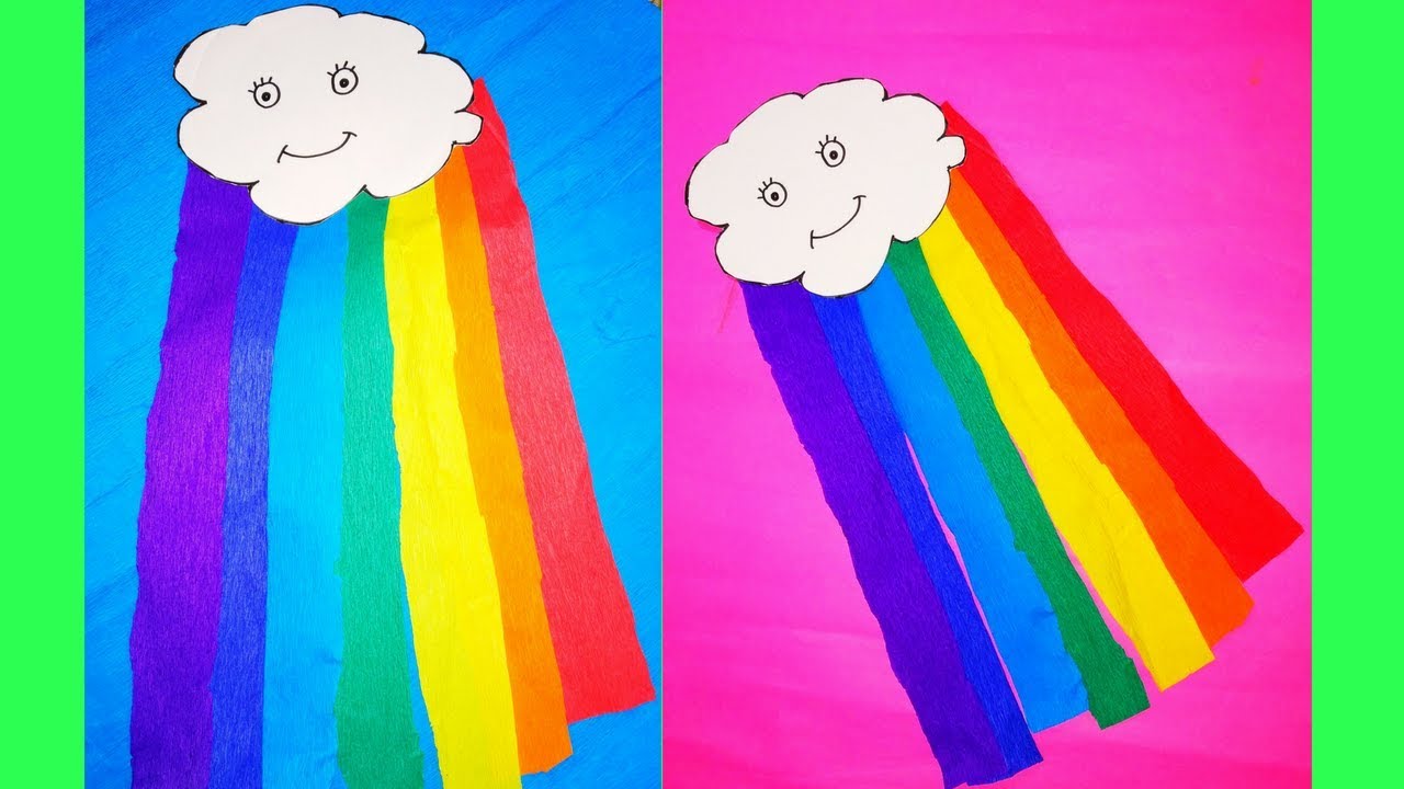 DIY EASY PAPER PLATE RAINBOW CRAFT HOW TO MAKE RAINBOW CLOUD diy-easy-paper-plate-rainbow-craft-how-to-make-rainbow-cloud
