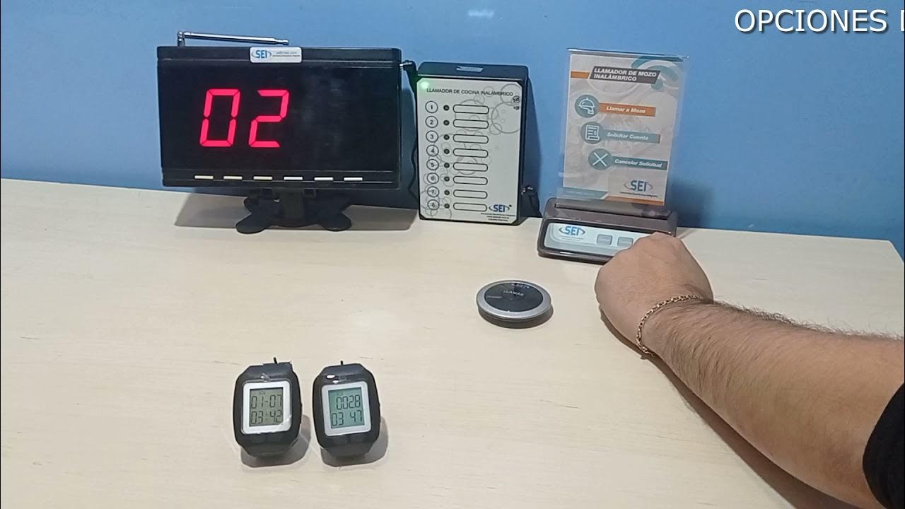 Llamador de mozo inalámbrico SEI - YouTube