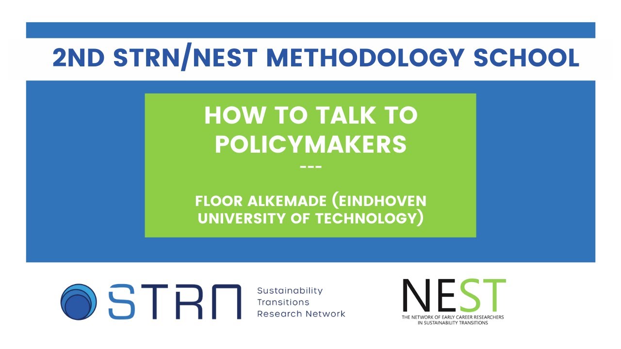 How to talk to policymakers – Floor Alkemade (Einhoven University of ...