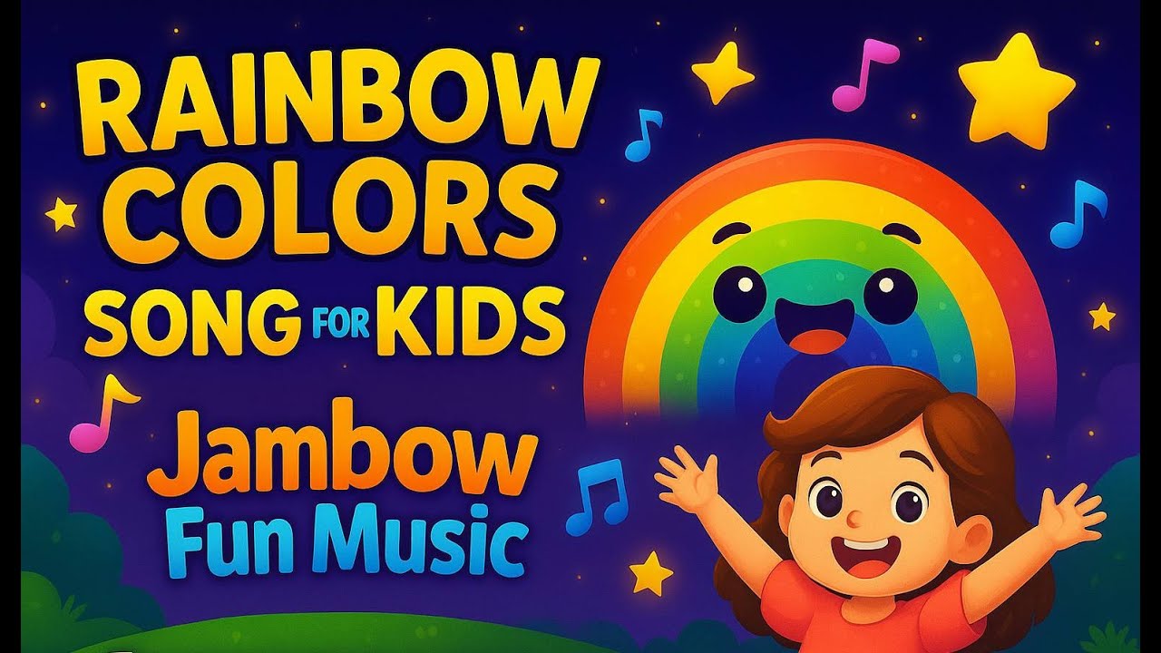 Rainbow Colors Song for Kids | Jambow Fun Music – Learn Colours with a ...